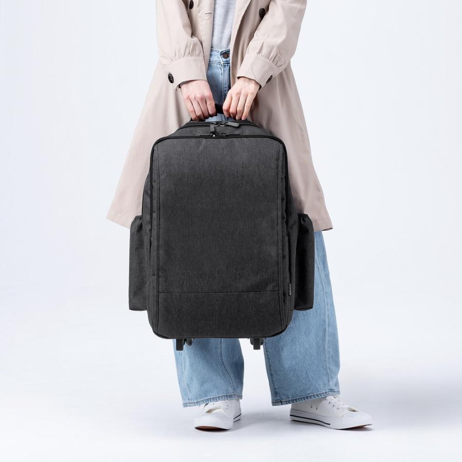 SANWA SUPPLY キャリーリュック リュックキャリー キャリーバッグ 2way 35L ビジネスリュック 機内持ち込み ブラック EZ2-BAGCR012BK : イーサプライ ヤフー ...