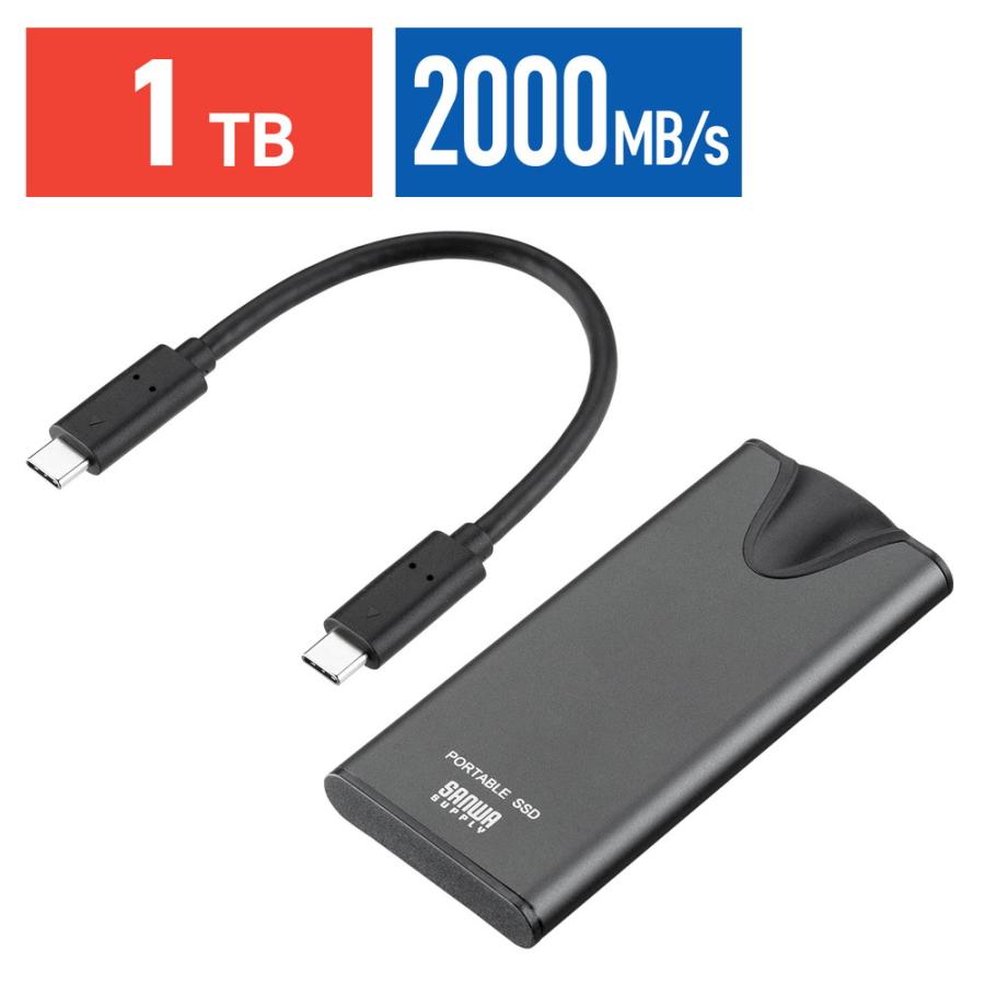 SANWA SUPPLY（サンワサプライ） 外付けSSD 1TB iPhone type-c プレステ5 小型 USB PS5 ポータブルSSD EZ6-USSH1TB : イーサプライ ...