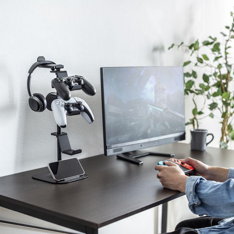 SANWA SUPPLY ゲームコントローラースタンド ゲームパッドスタンド ヘッドホンホルダー付き ブラック JY-STN1BK サンワサプライ : イーサプライ ヤフー店 - 通販 ...