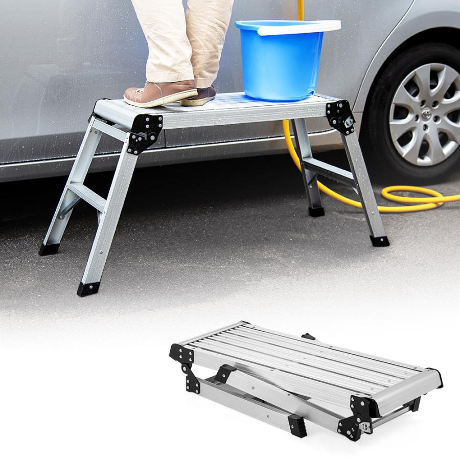 イーサプライ 足場台 脚立 幅広 ワイド アルミ 軽い 折りたたみ 洗車 SUV 耐荷重150kg 完成品 out-EEX-KYA20 アウトレット : イーサプライ ヤフー店 - 通販 ...