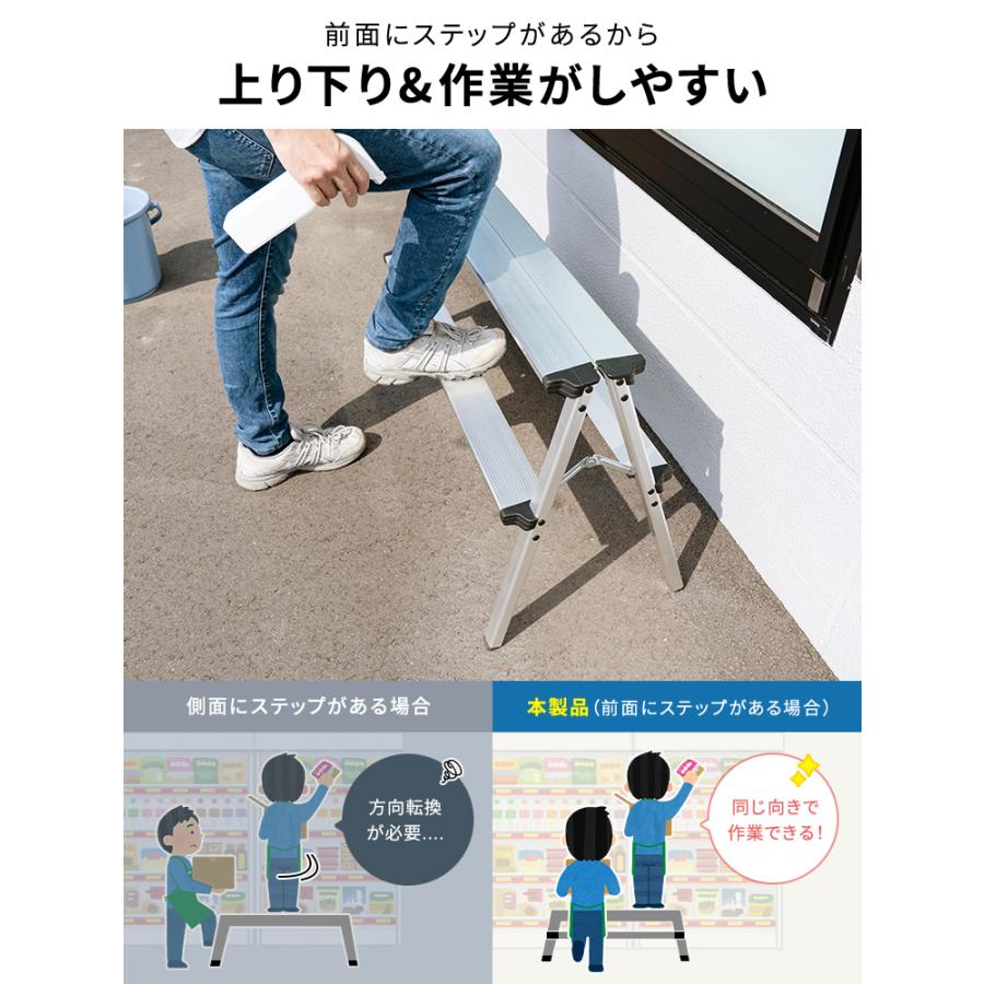 イーサプライ 足場台 アルミ 折りたたみ 幅広 洗車に最適な軽量作業台 out-EEX-KYA29 アウトレット : イーサプライ ヤフー店 - 通販 - Yahoo!ショッピング