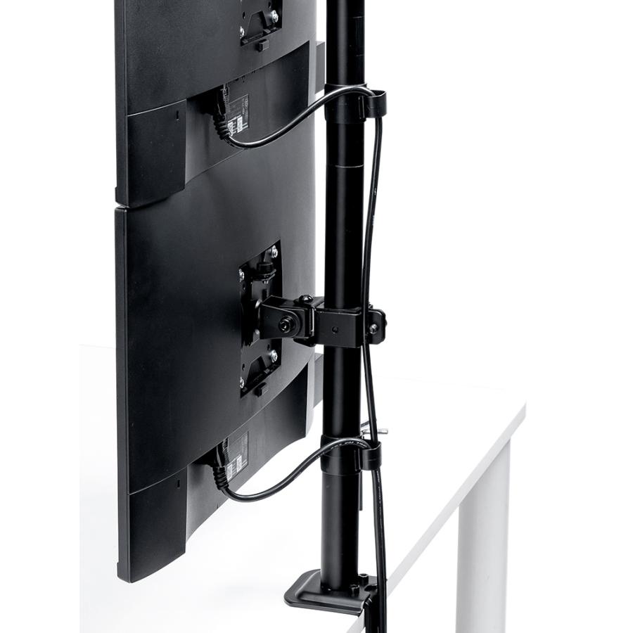 イーサプライ モニターアーム 2画面 デュアル 支柱 ロングポール クランプ式 グロメット式 VESA おすすめ out-EEX-LASS01BK アウトレット : イーサプライ ヤフー店 ...