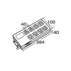 電源タップ 3Pプラグ 8個口 2m 一括集中スイッチ付 マグネット固定 ボックスタイプ TAP-3803N サンワサプライ :TAP-3803N:イーサプライ ヤフー店 - 通販 ...