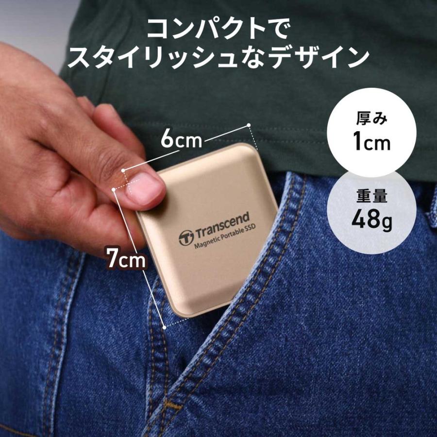 Transcend（トランセンド） ポータブルSSD 1TB 最大2000MB/s iPhone/MagSafe対応 4K ProRes撮影 ...