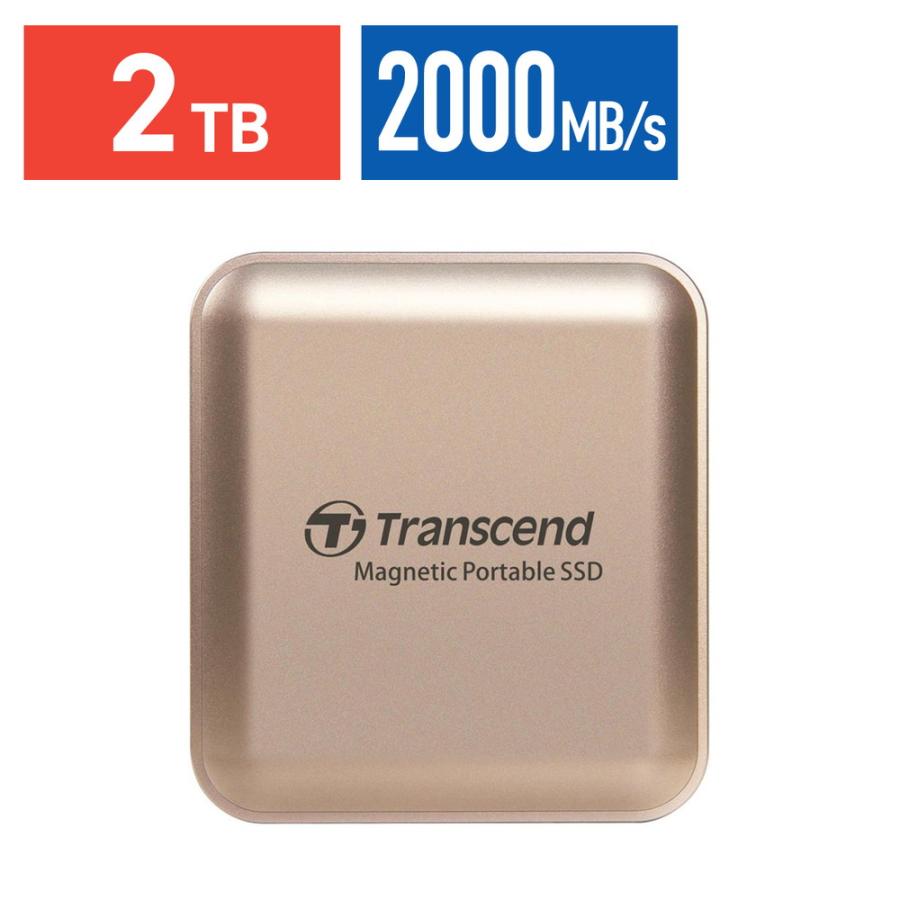 Transcend（トランセンド） ポータブルSSD 2TB 最大2000MB/s iPhone/MagSafe対応 4K ProRes撮影 ...
