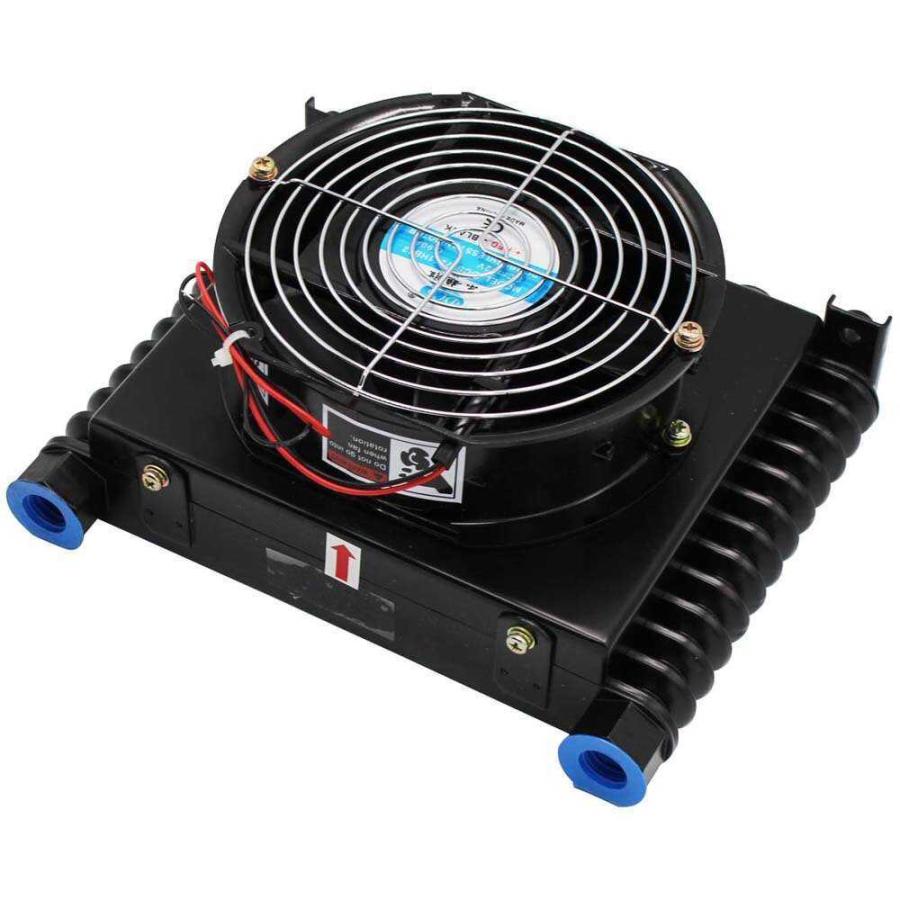 13行積み重ねエンジン伝送ユニバーサルオイルクーラーをファン12v 10AN女性継手atv V8ゴルフターボ亜 : 1029488832 ...