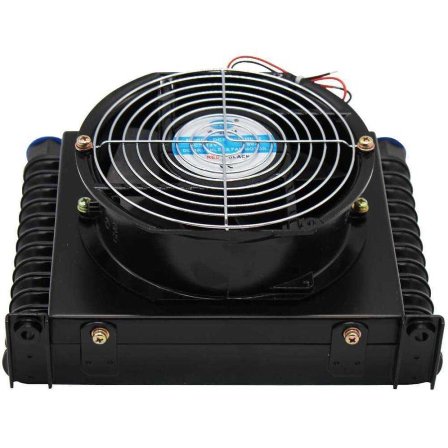 13行積み重ねエンジン伝送ユニバーサルオイルクーラーをファン12v 10AN女性継手atv V8ゴルフターボ亜 : 1029488832 ...