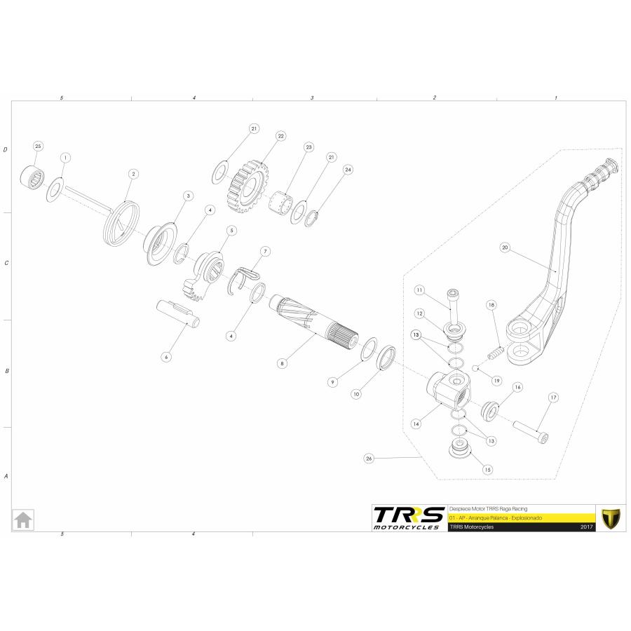 01007MT100 シャフト,キックスタート TRRS ONE-RR : エトスデザイン - 通販 - Yahoo!ショッピング