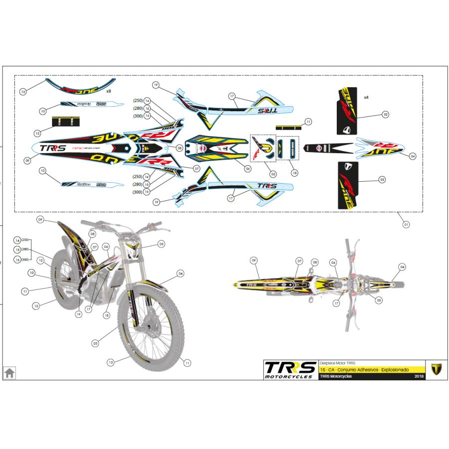 15037TR101 ステッカーセット, メインフレーム TRRS 2018 RAGA : エトスデザイン - 通販 - Yahoo!ショッピング