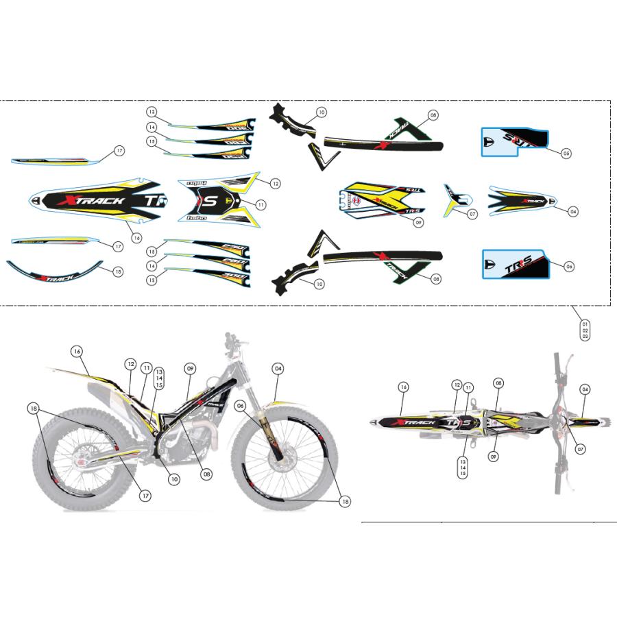 15067TR101 ステッカー, フロントフェンダー TRRS 2019 XTRACK one : tr15067tr101 : エトスデザイン - 通販 - Yahoo!ショッピング