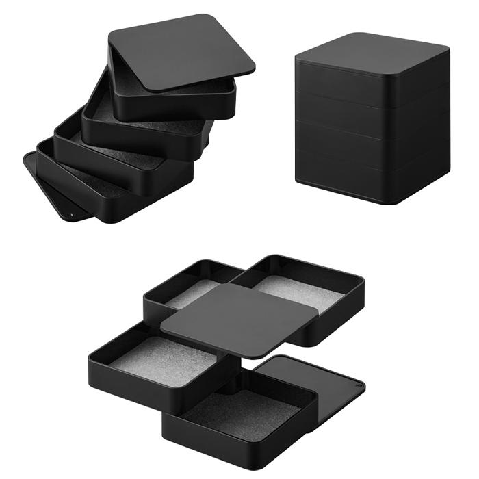 tower タワー アクセサリートレー4段 スクエア ホワイト・ブラック : yj-1753 : Etocelect Yahoo!ショッピング店 - 通販 - Yahoo!ショッピング