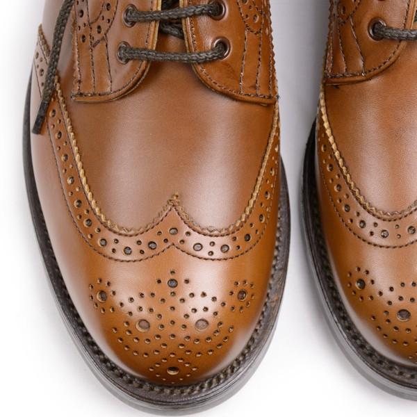 Tricker's トリッカーズ レディースコレクション L5679 「アン 」ウイングチップ短靴 ダービーシューズ ビーチナットアンティーク ...