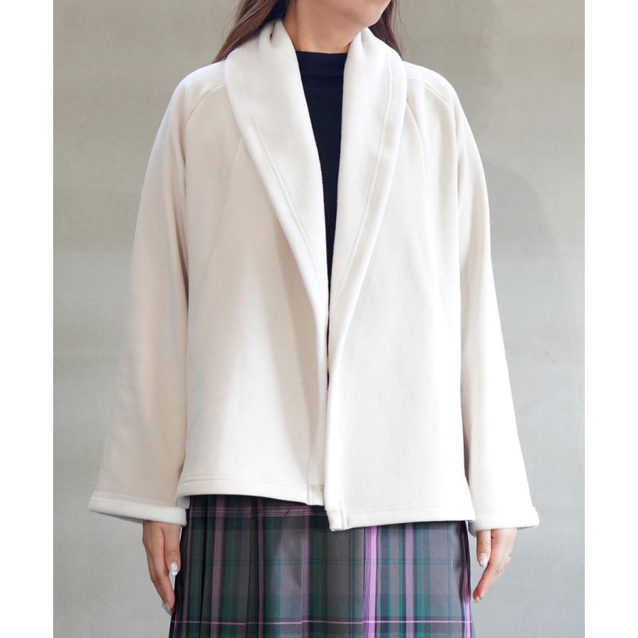 PUPULA（ププラ） ロングステープル ボンバーヒート ショールカラー