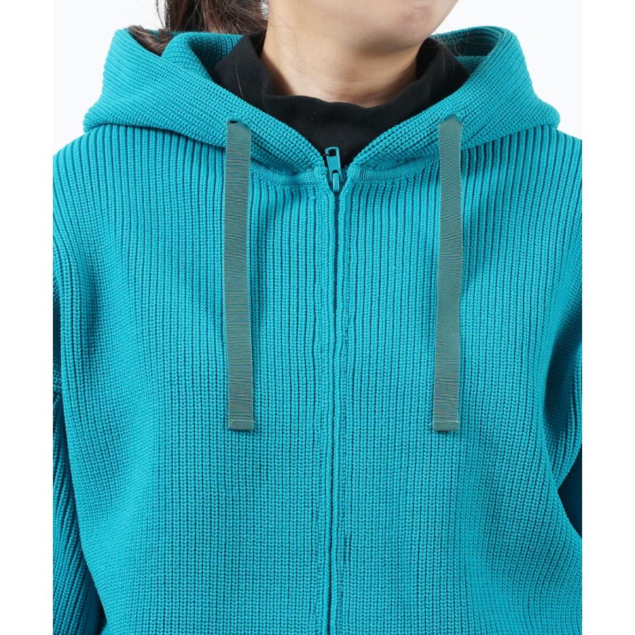 レリル ダブルジップ付きパーカー ニットパーカー lelill レディース