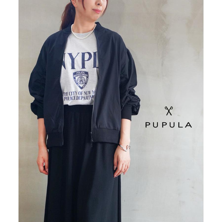 PUPULA ププラ ポリエステルテック ブルゾンジャケット レディース 国内正規品 : etre!par bleu comme bleu ...