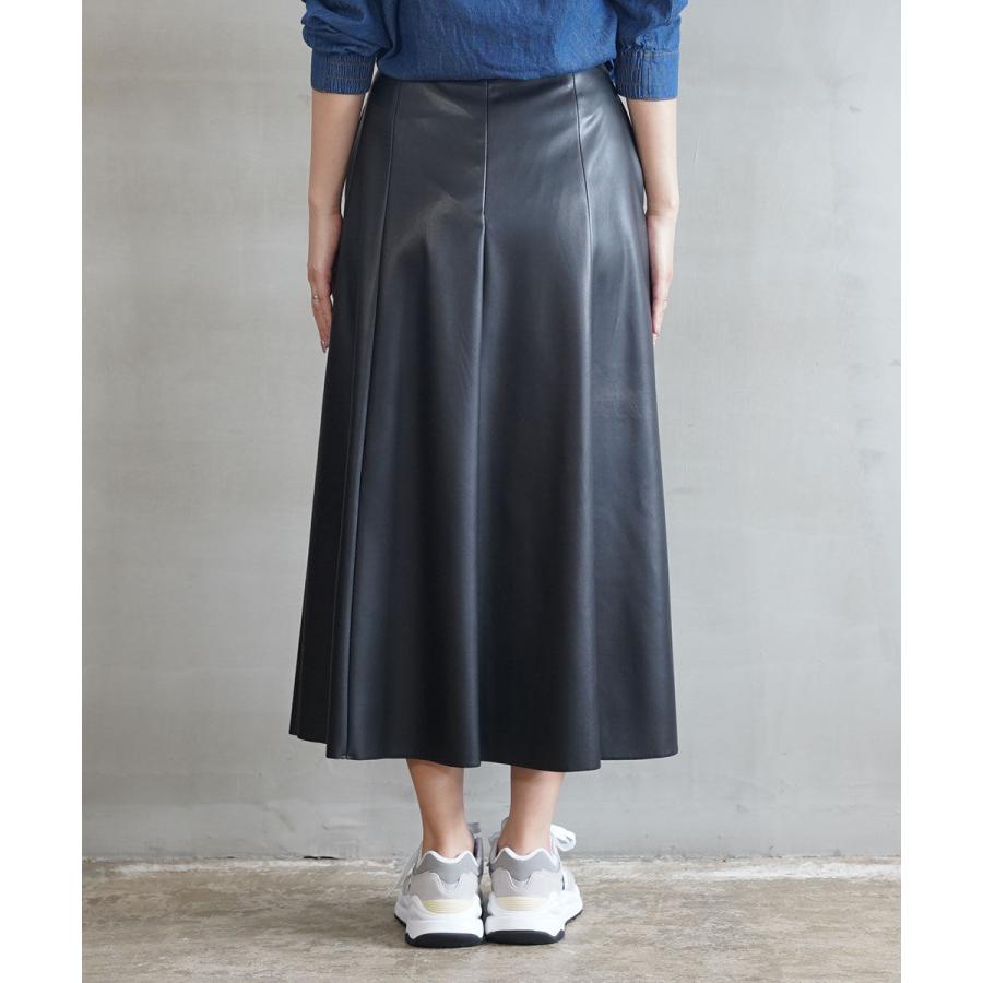 upperhights（アッパーハイツ） ヴィーガンレザー フレアスカート Sara