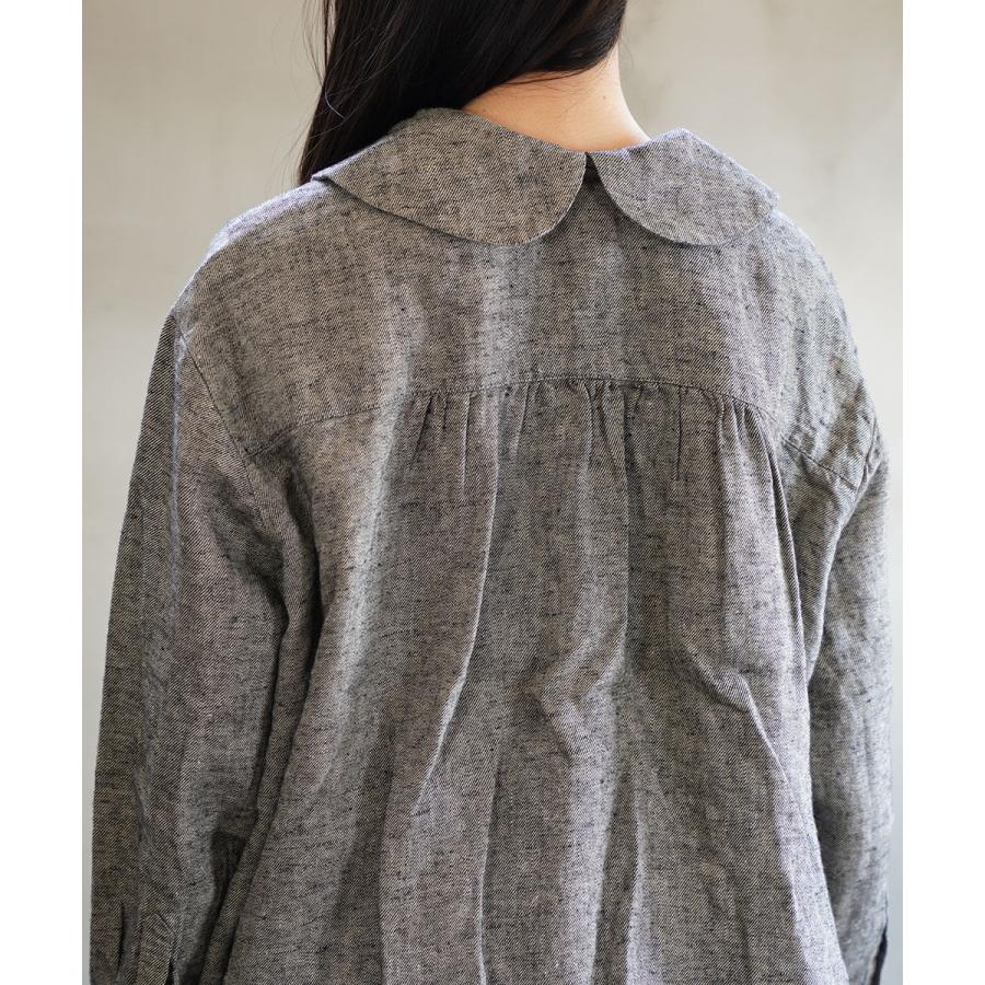 ヘブンリー ブラッシュドリネンツイルラウンドカラーブラウス HEAVENLY レディース 国内正規品 : etre!par bleu ...