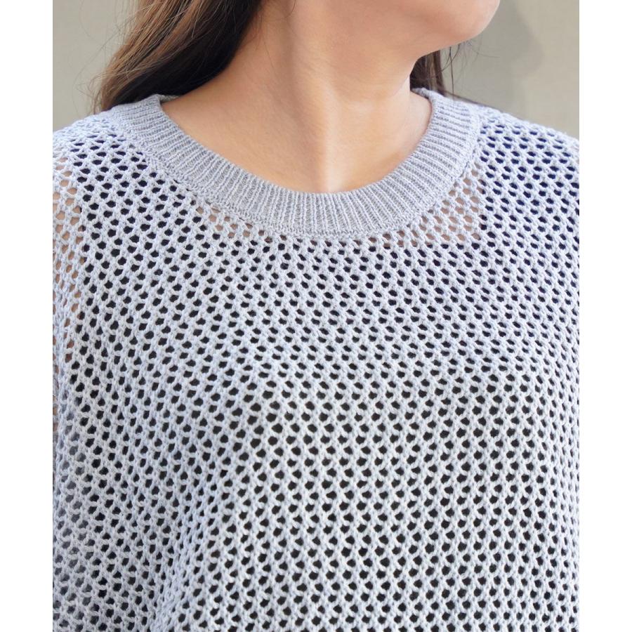 ミズイロインド メッシュクルーネックプルオーバー mizuiro ind 2025