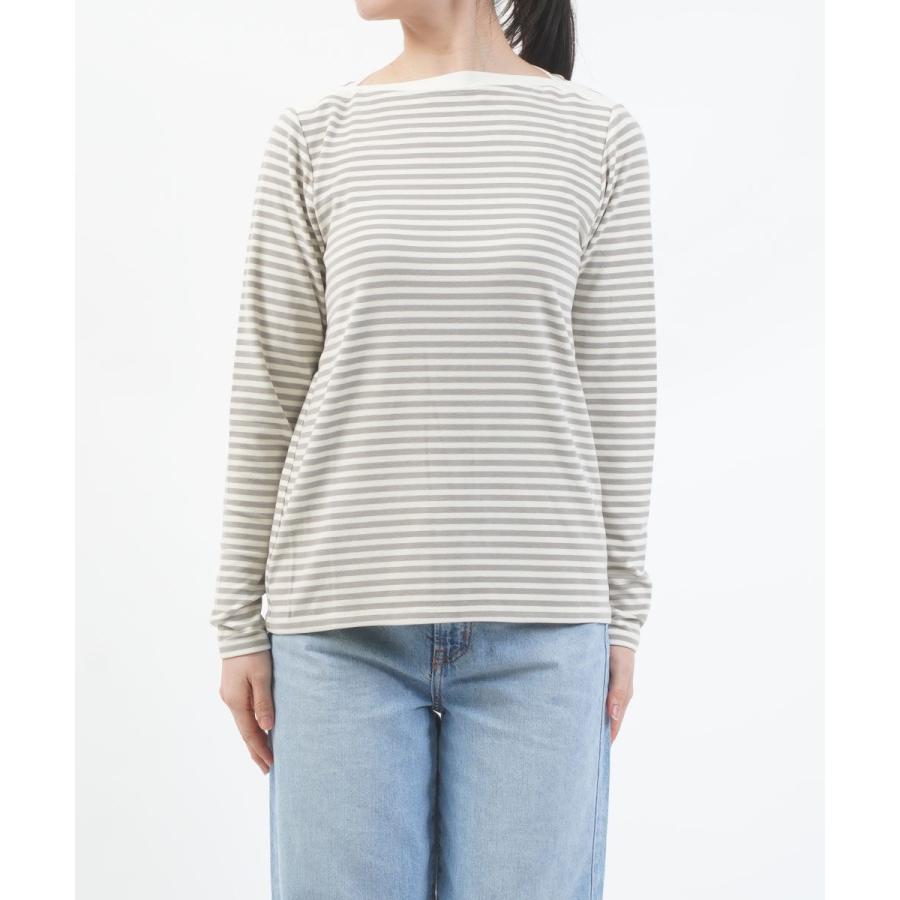 PUPULA（ププラ） MIPストレッチスウェード ボーダー ボートネック