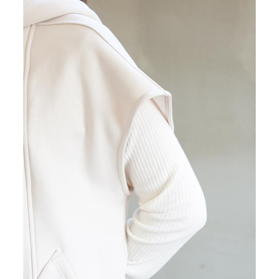 PUPULA（ププラ） ロングステープルボンバーヒート フーディベスト