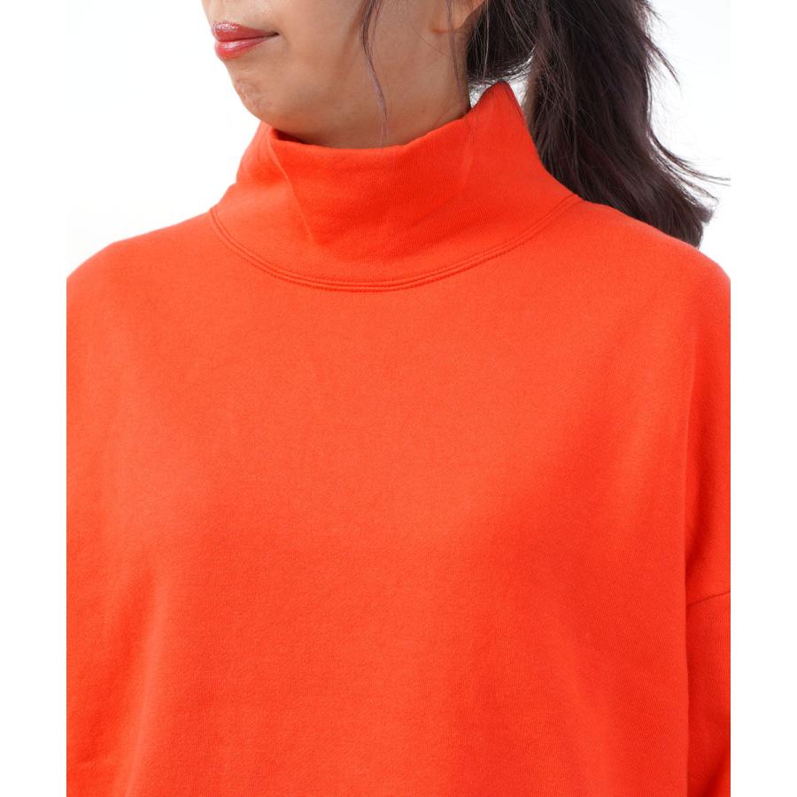 グリン 裏毛裏起毛ロングハイカラープルオーバー grin 8245C-020 国内正規品 220409 送料無料 grin（グリン） 裏毛裏起毛ロングハイカラープルオーバー レディース