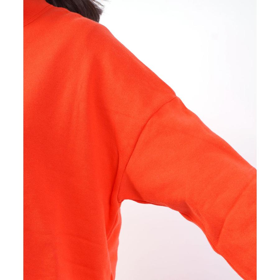 grin（グリン） 裏毛裏起毛ロングハイカラープルオーバー レディース