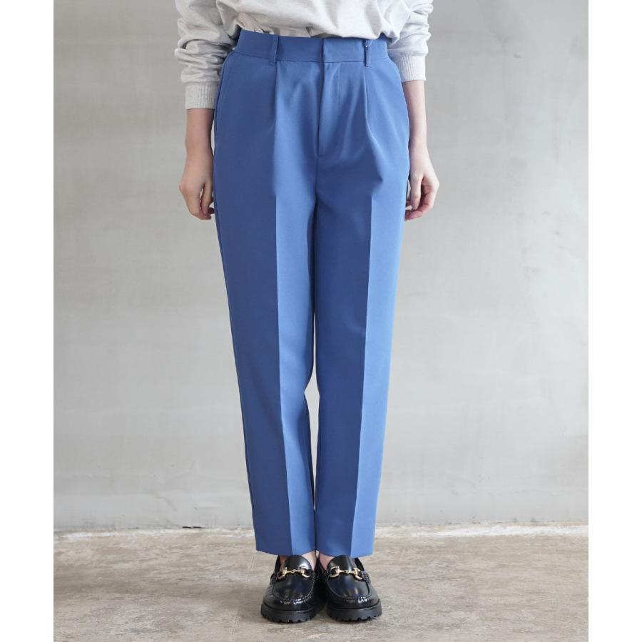 ストックアンドインテリジェンス センタープレス テーパードパンツ