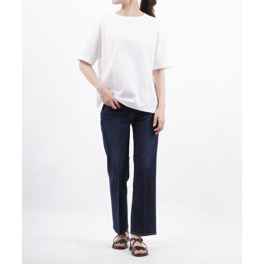 アンフィル Tシャツ カットソー 半袖Tシャツ organic coton back slit Tee unfil レディース 国内正規品 ...