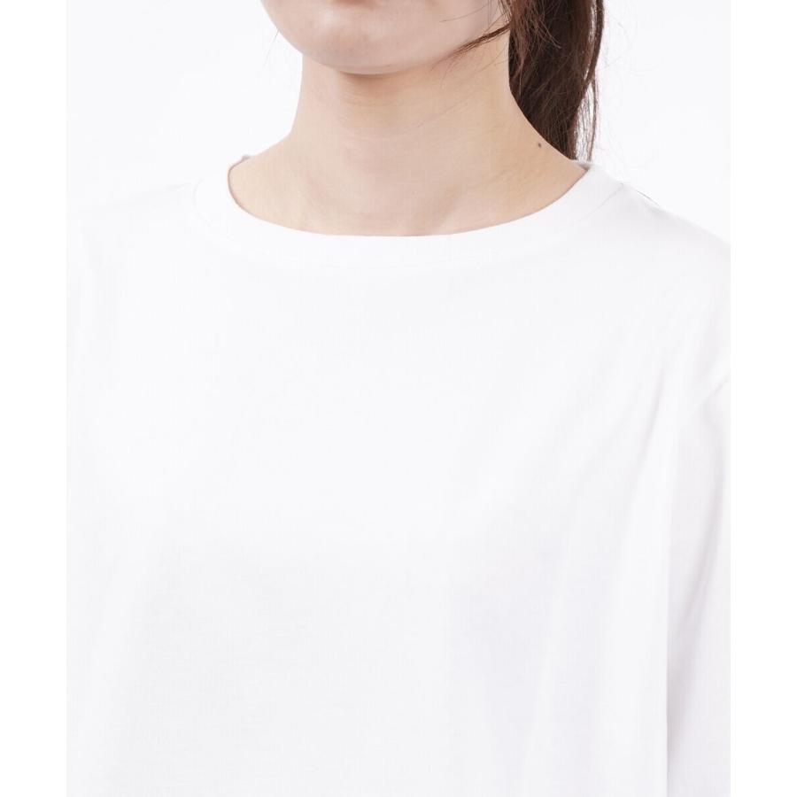 アンフィル Tシャツ カットソー 半袖Tシャツ organic coton back slit Tee unfil レディース 国内正規品 ...