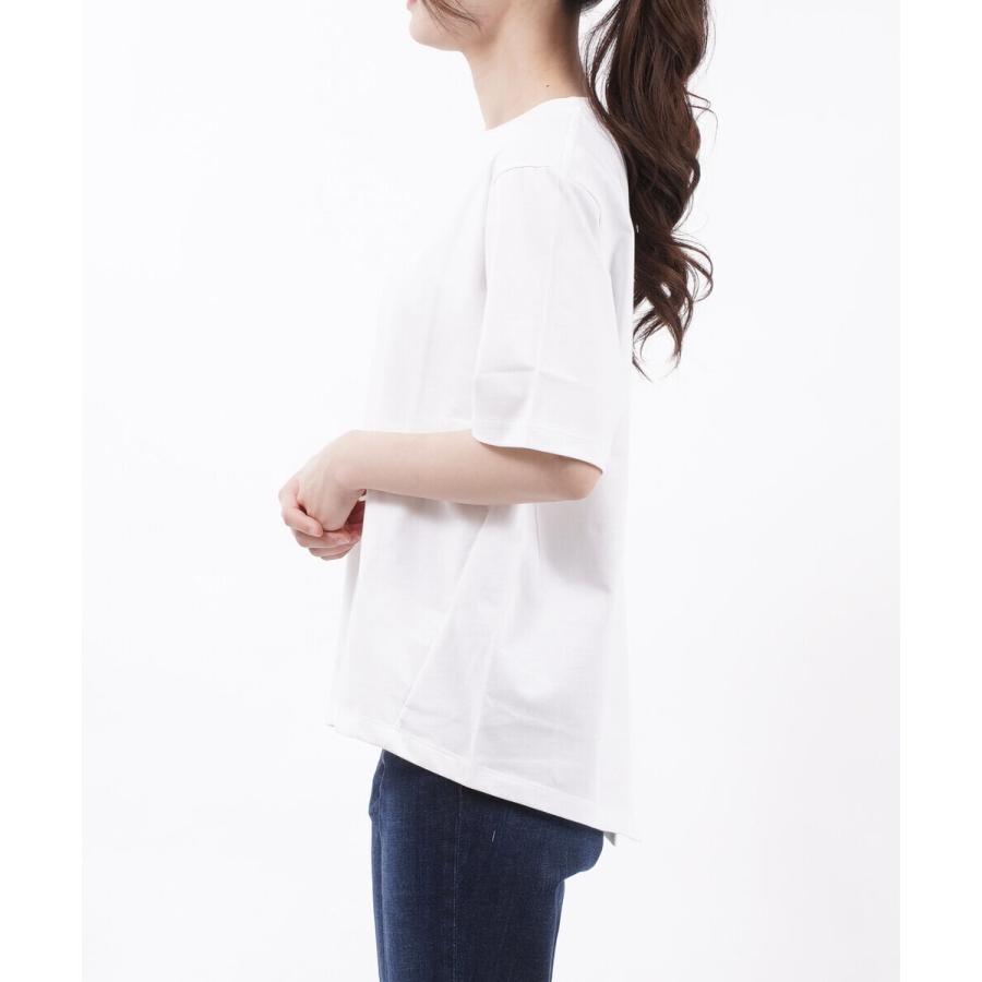アンフィル Tシャツ カットソー 半袖Tシャツ organic coton back slit Tee unfil レディース 国内正規品 ...