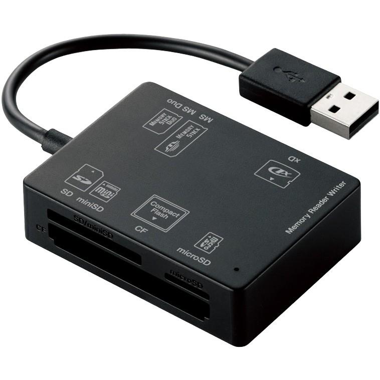 ELECOM カードリーダー エレコム MR-A012BK [メモリリーダライタ/SD+MS+CF+XD/ブラック] : イートレンドヤフー店 - 通販 - Yahoo!ショッピング