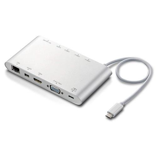 ELECOM（エレコム） ドッキングステーション DST-C08SV [Type-Cドッキングステーション/PD/30cm/シルバー] : イートレンドヤフー店 - 通販 - Yahoo!ショッピング