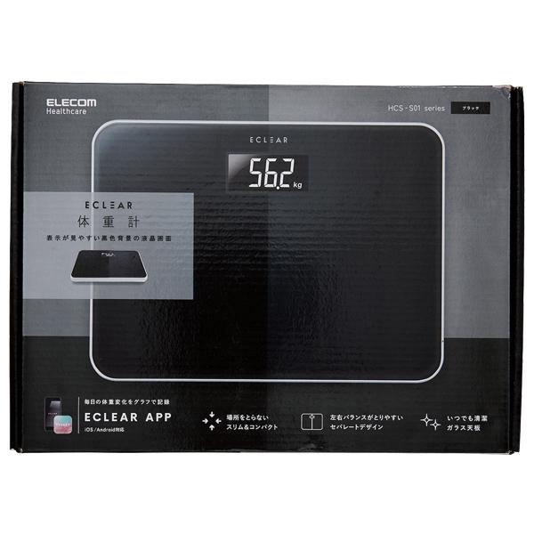 ELECOM 体重計 エレコム HCS-S01BK [エクリア 体重計/ブラック] : イートレンドヤフー店 - 通販 - Yahoo!ショッピング