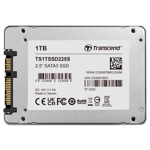 SSD トランセンド TS1TSSD225S [1TB SSD225S 2.5インチ SATA3 3D TLC 360TBW 3年保証 ...