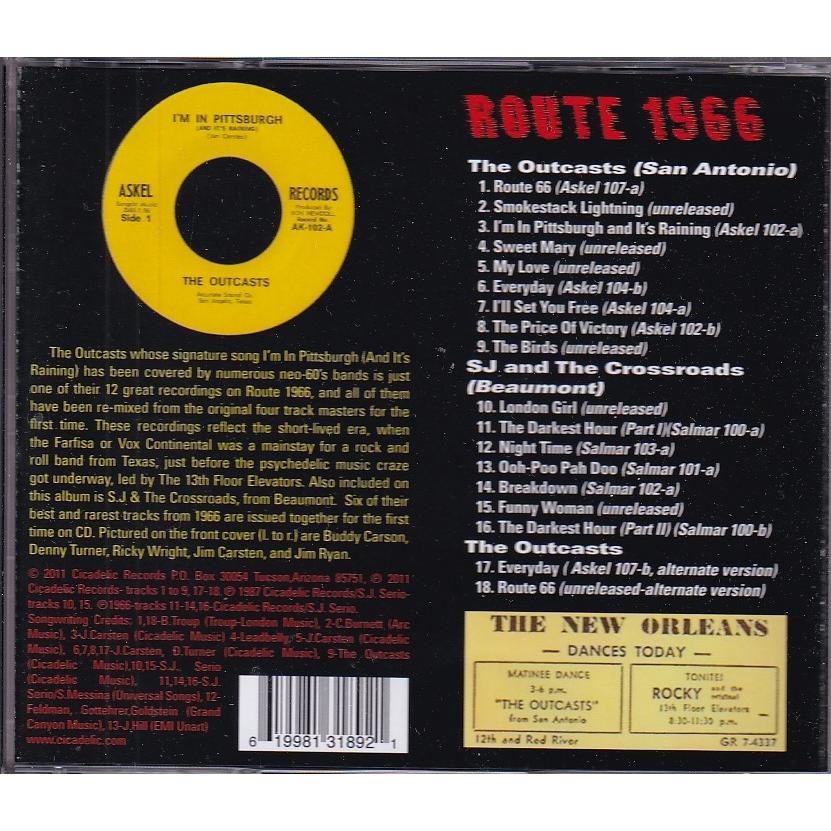 【新品CD】 OUTCASTS/S.J. and THE CROSSROADS / Route 1966 :10457:ユークリッド Yahoo!店 - 通販 - Yahoo!ショッピング