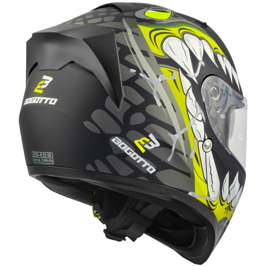 Bogotto (ボゴット) V128 Naga ヘルメット / ブラックマット・フルオ : ユーロライダー - 通販 - Yahoo!ショッピング