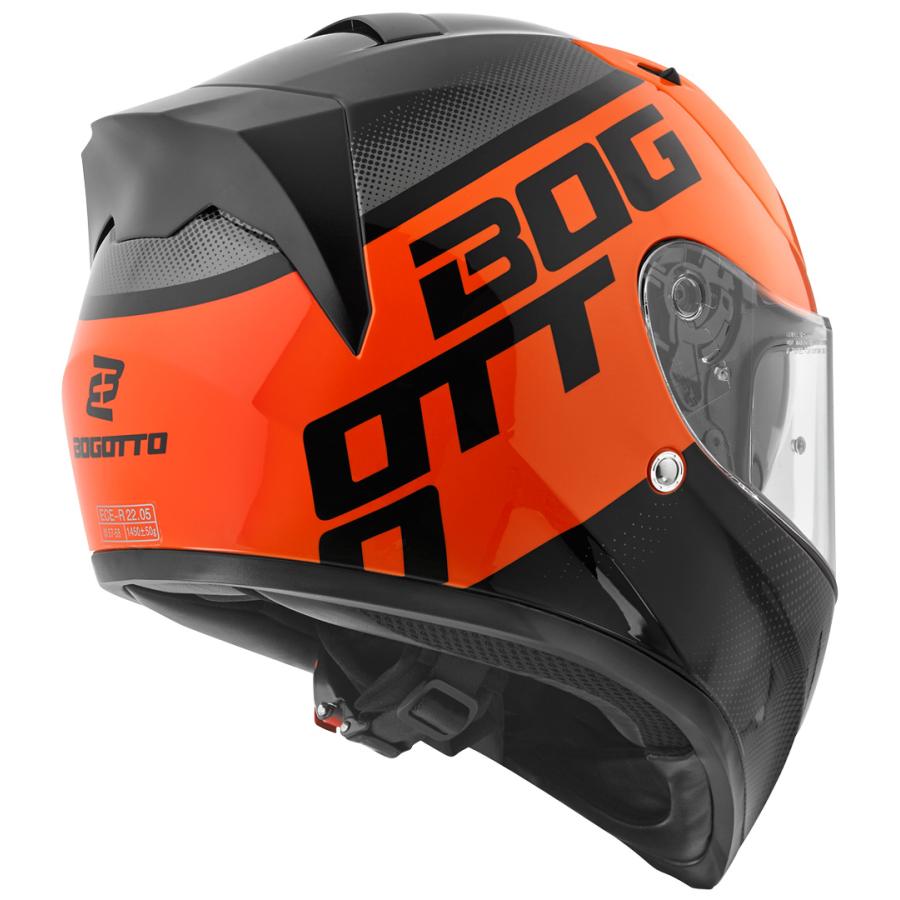 Bogotto (ボゴット) V128 BG-X ヘルメット / ブラック・オレンジ : ユーロライダー - 通販 - Yahoo!ショッピング