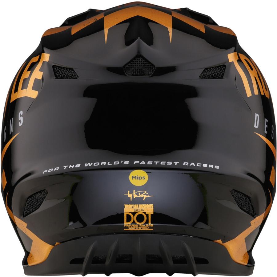Troy Lee Designs トロイリーデザイン SE4 Polyacrylite Race Shop MIPS ヘルメット / ブラック・ゴールド : ユーロライダー - 通販 ...