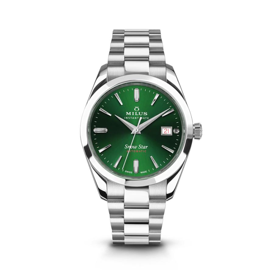 ミルス スノースター シュプリーム904 グローバルグリーン MIH.02.003.BG.904 腕時計 メンズ 自動巻 MILUS Snow Star Supreme 904 Boreal ...