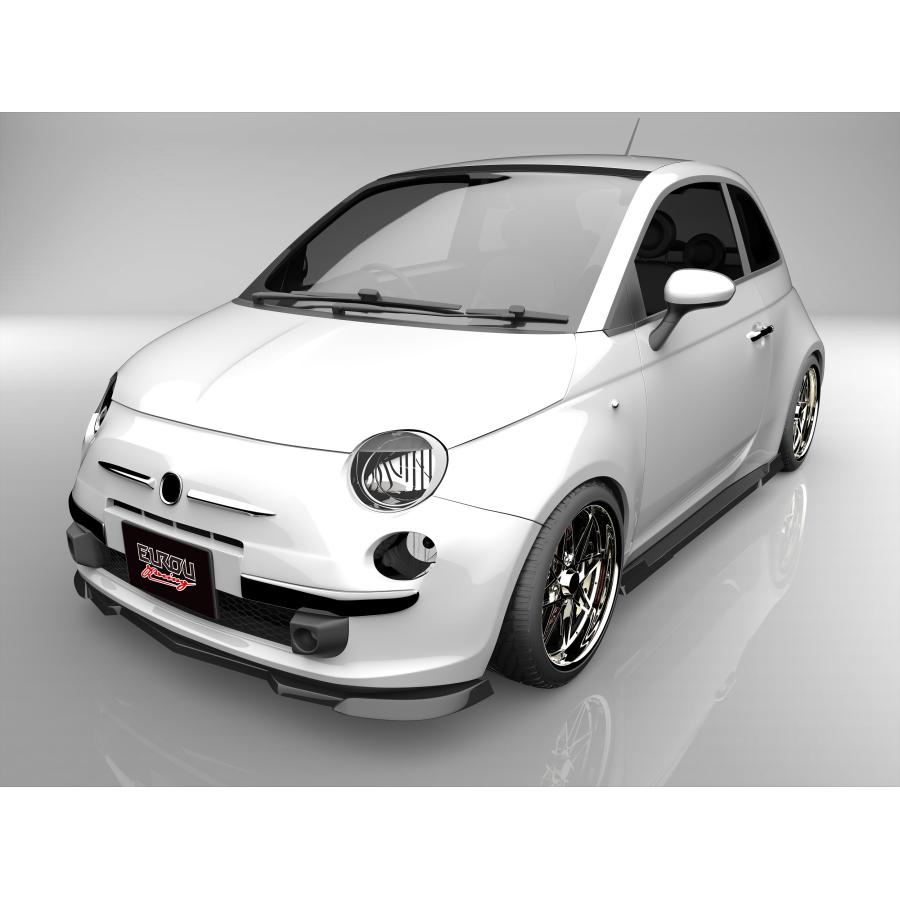 フィアット 500 31212 31214 31209 前期 フロントアンダースポイラー サイドステップ 2点キット エアロパーツ ...