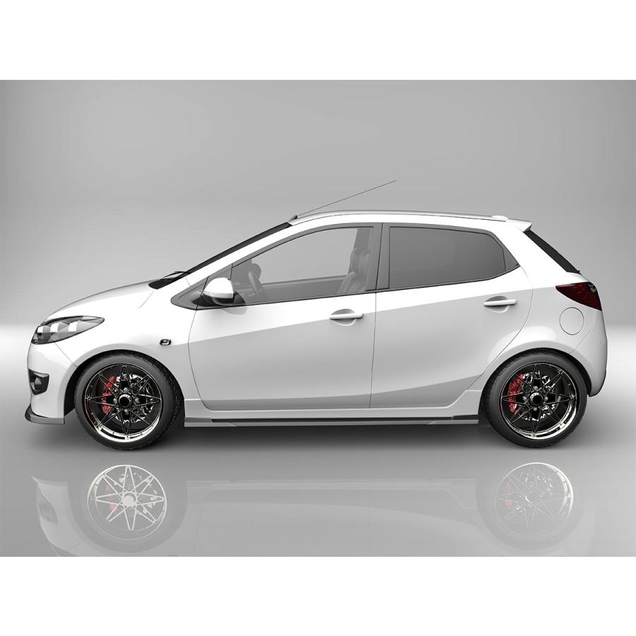 デミオ DE3FS DEJFS DE3AS DE5FS 前期 フロントアンダースポイラー サイドステップ 2点キット エアロパーツ ...