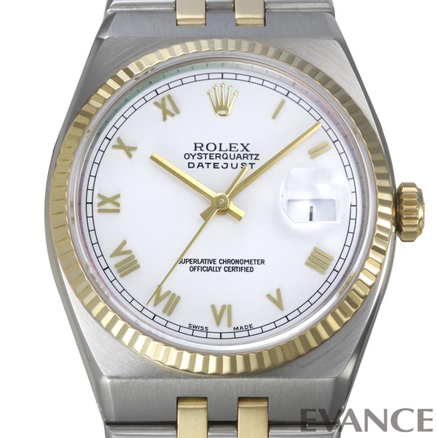 【中古】 ロレックス オイスタークォーツ デイトジャスト 17013 ホワイト 91番台 メンズ ROLEX : 01100002 ...