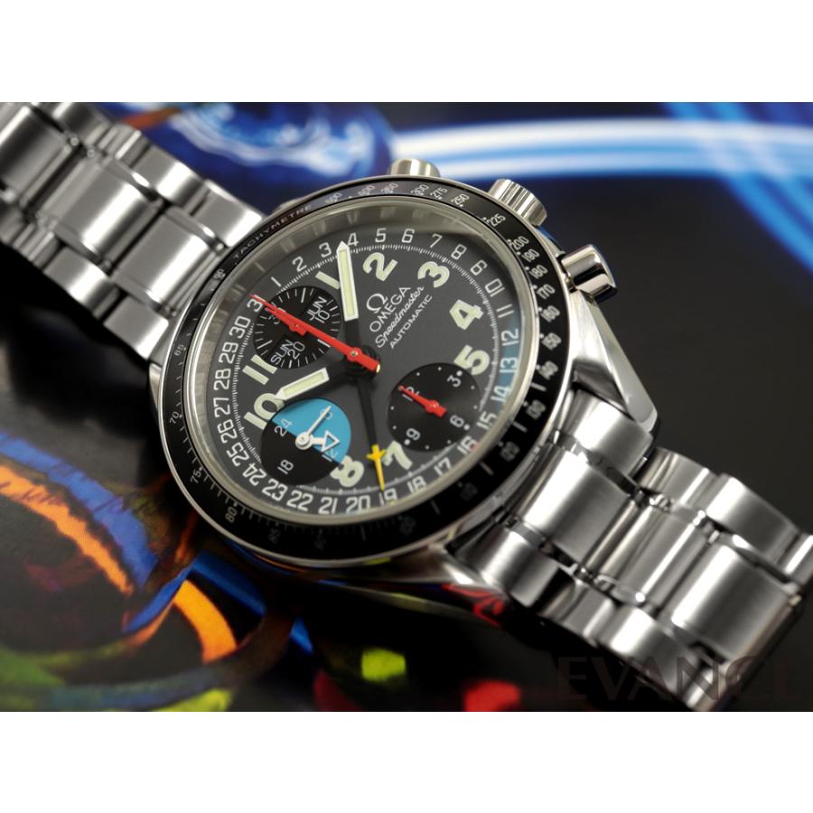 SPEEDMASTER 【中古】 オメガ スピードマスター デイデイト マーク40 “AM/PM” 3520.53 グレー メンズ OMEGA ...