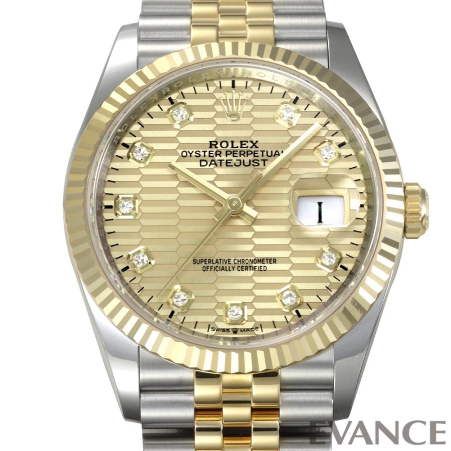 デイトジャスト 【新品】 ロレックス 36 126233G ゴールデン フルーテッドモチーフ メンズ ROLEX : エバンス ヤフー店 ...