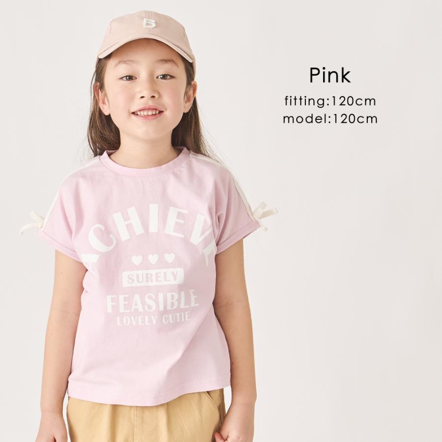 ever closet（エバークローゼット） 子ども服 Tシャツ ベビー キッズ マタニティ トップス 綿 コットン リボン ガーリー 女の子 90 100 110 120 130 140 ...