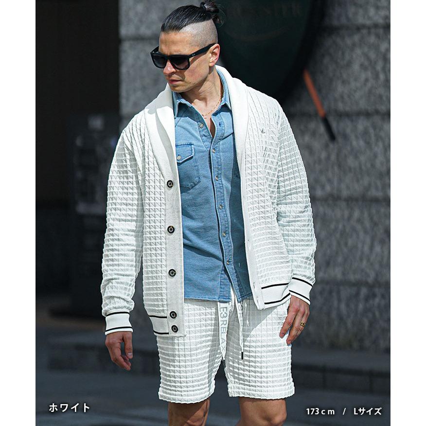 1PIU1UGUALE3 RELAX ウノピゥウノウグァーレトレ リラックス セットアップ メンズ 上下セット カーディガン ハーフパンツ 春 春服 joker USK-25002 USK ...