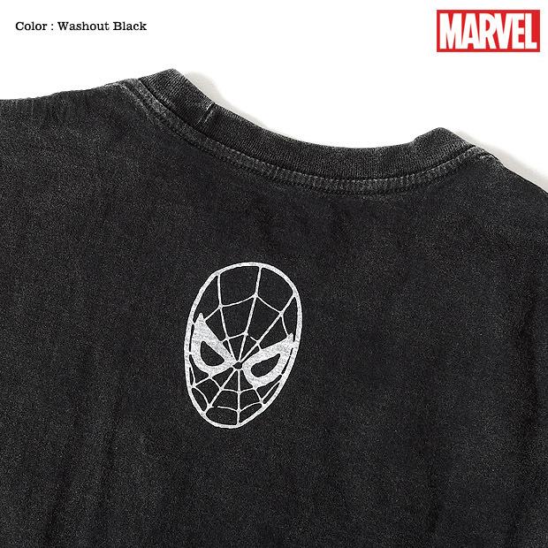 MARVEL スパイダーマン マーベル Tシャツ 半袖 プリント キャラクター アメコミ tシャツ グッズ メンズ 黒 ブラック アベンジャーズ : EVERSOUL PLUS メンズ ...