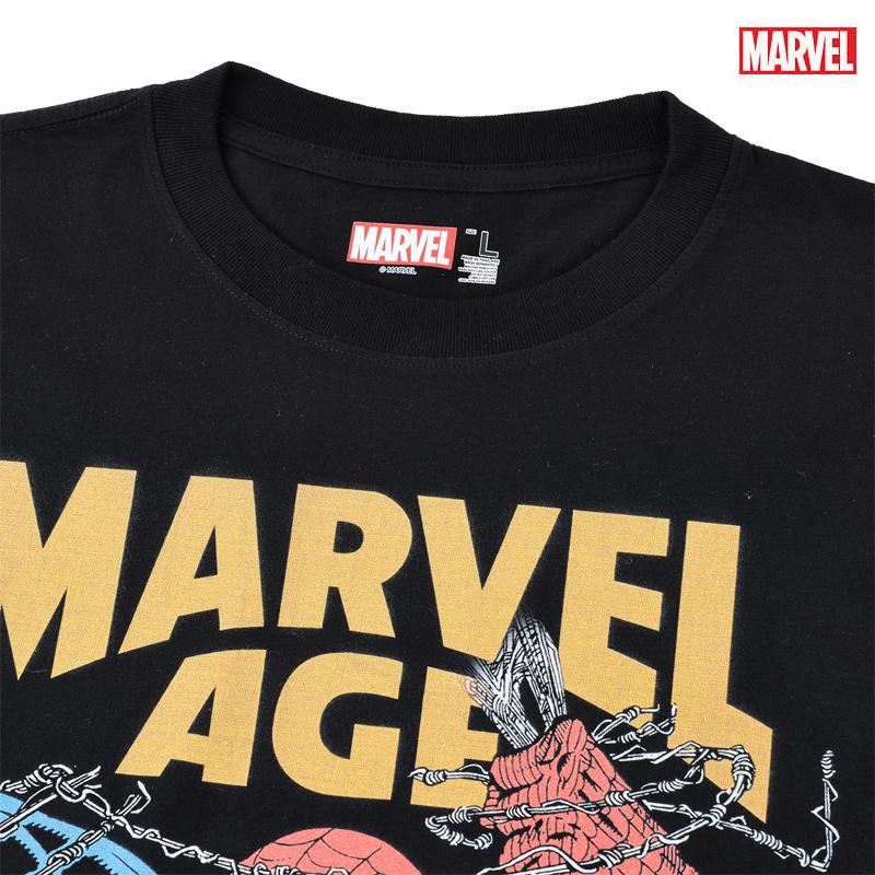 MARVEL ロンT メンズ スパイダーマン Tシャツ マーベル 長袖 ベノム アメコミ キャラクター グッズ ダンス ブラック ペアルック 誕生日プレゼント : eplus1148 ...