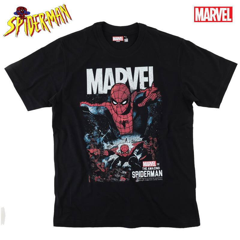 MARVEL マーベル Tシャツ メンズ 半袖 スパイダーマン ベノム ハルク アメコミ ヒーロー グッズ ギフト ペアルック 誕生日プレゼント : EVERSOUL PLUS メンズ ...