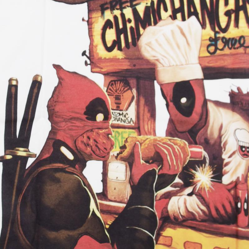 MARVEL マーベル Tシャツ 半袖 デッドプール アベンジャーズ スパイダーマン DEADPOOL アメコミ グッズ ギフト ペアルック メンズ 誕生日プレゼント ホワイト ...